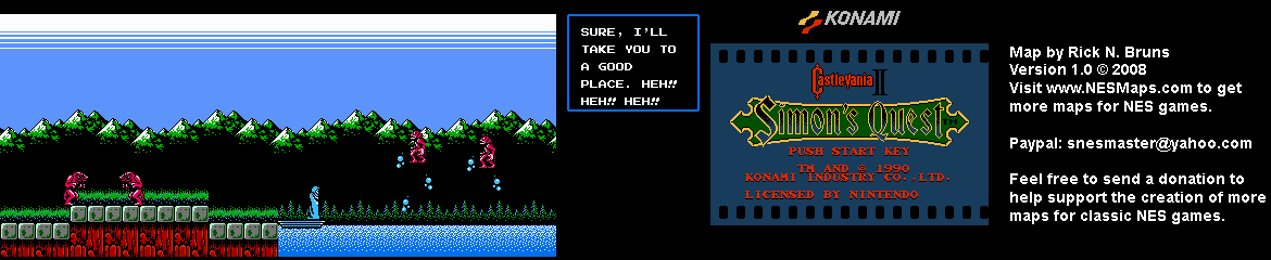 Castlevania II Simon's Quest - Area 27 Map